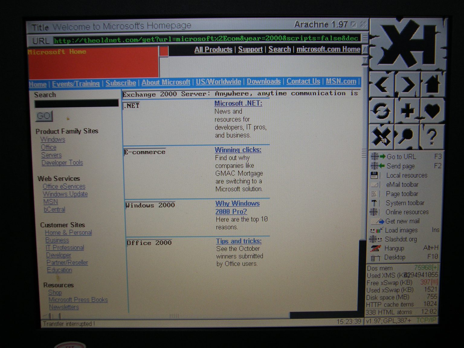 Arachne 1.97: The last graphical pure DOS web browser! - United & Co