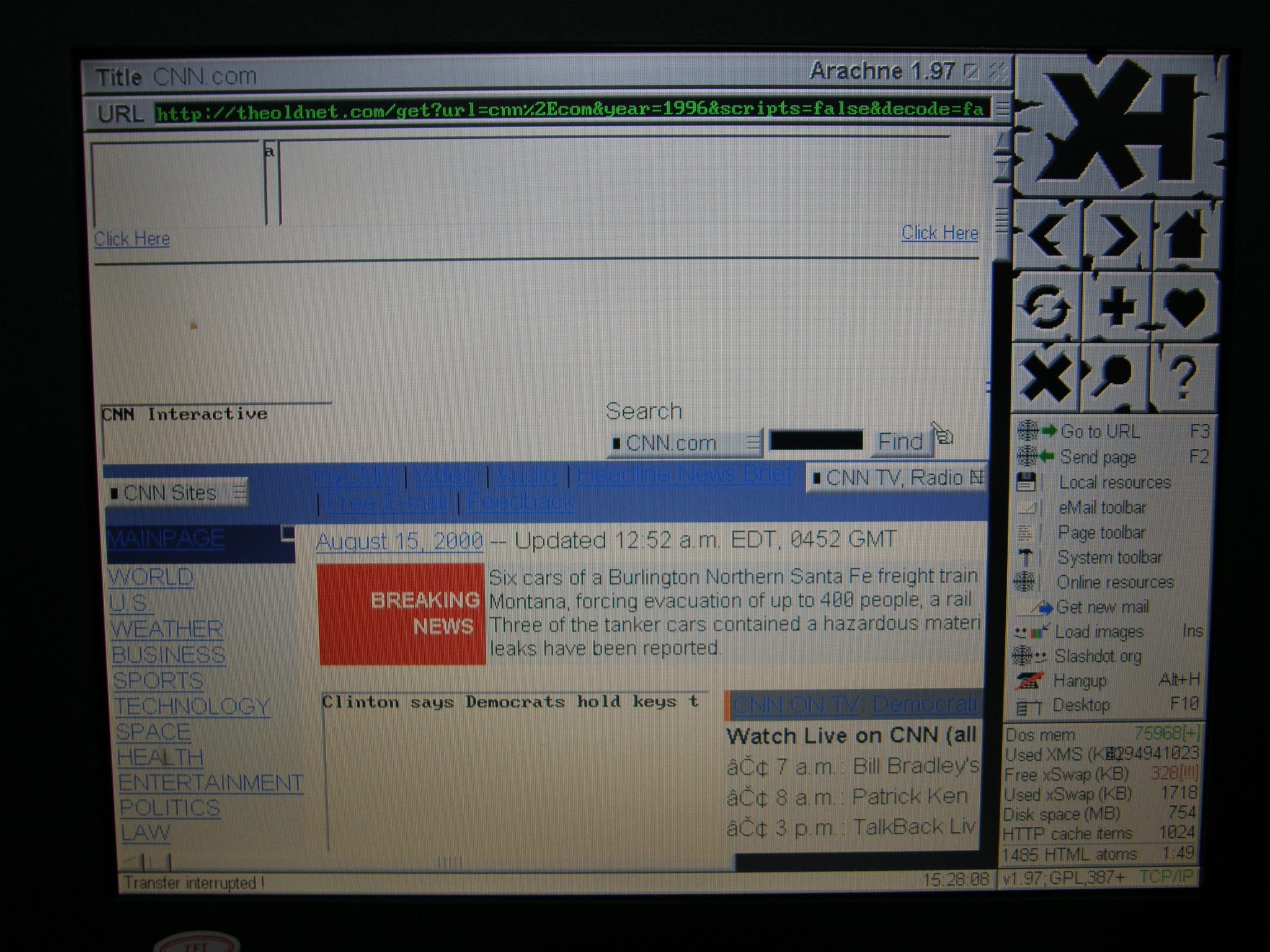 Arachne 1.97: The last graphical pure DOS web browser! - United & Co